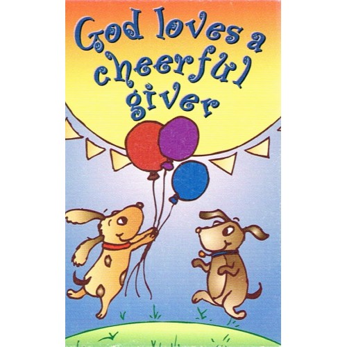 Prayer card - God loves a cheerful giver