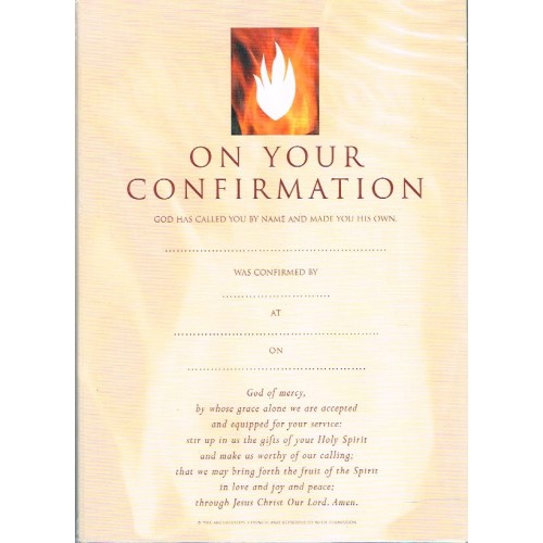 Certificate Of Confirmation - Pack Of 20